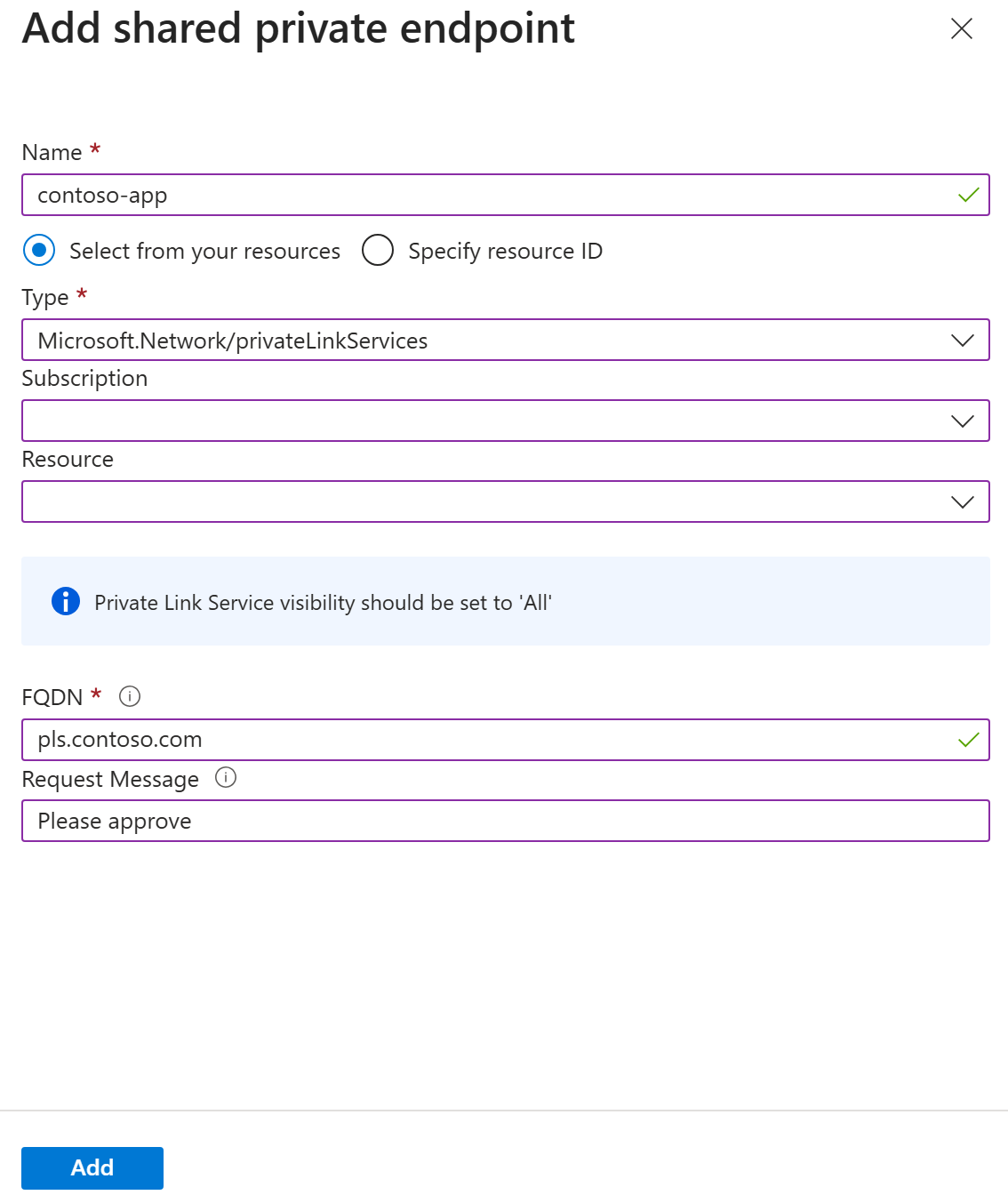 Secure outbound traffic to Private Link Service through shared private endpoints - Azure Web ...