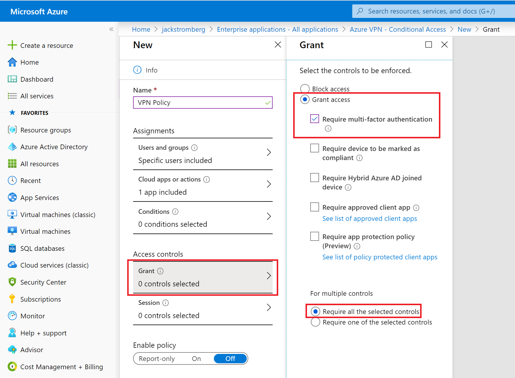 Enable MFA for VPN users - Microsoft Entra ID authentication - Azure ...