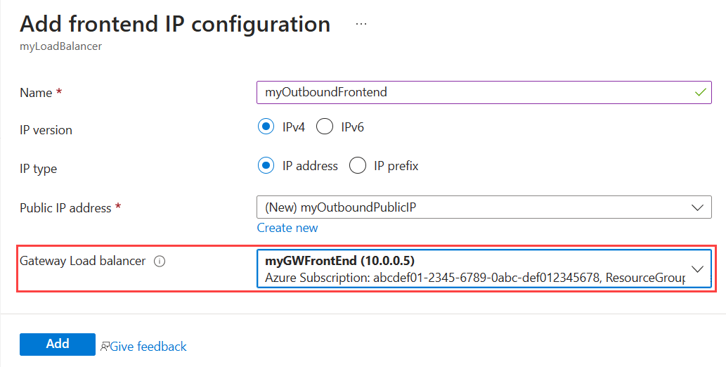 Tutorial: Configure outbound connectivity with a gateway load balancer - Azure Load Balancer ...