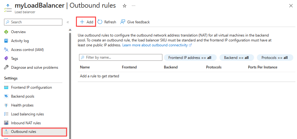 Tutorial Configure Outbound Connectivity With A Gateway Load Balancer Azure Load Balancer
