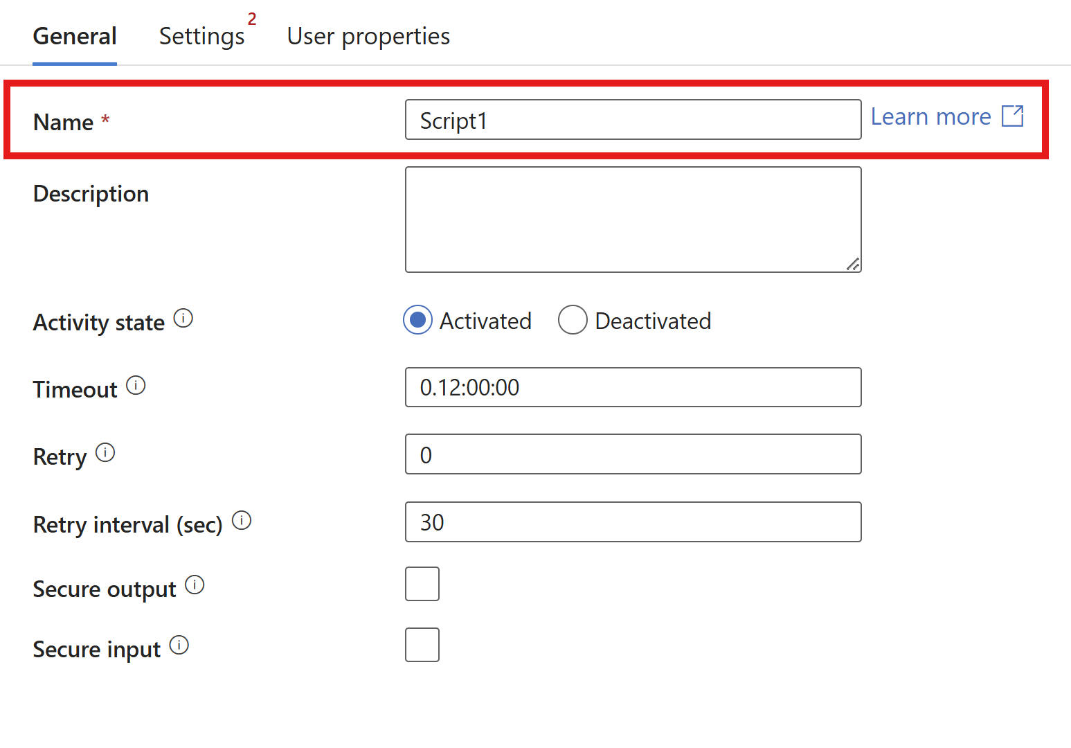Script Activity in Data Factory | Azure Docs