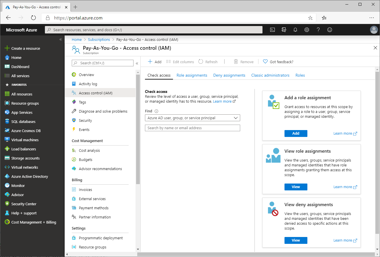 使用 Azure 门户创建 Azure 自定义角色 - Azure RBAC | Azure Docs